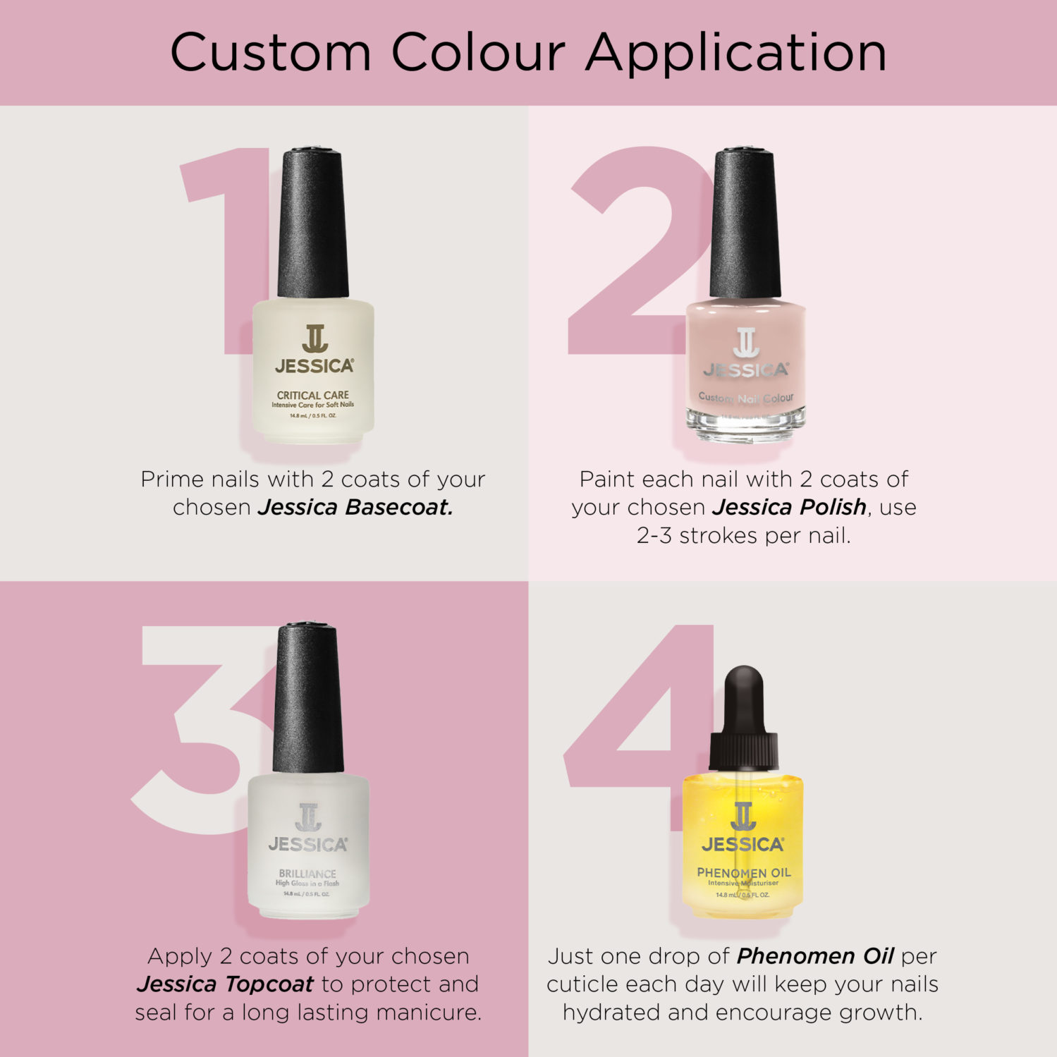 Lava Flow Custom Colour Nail Polish - Jessica Cosmetics